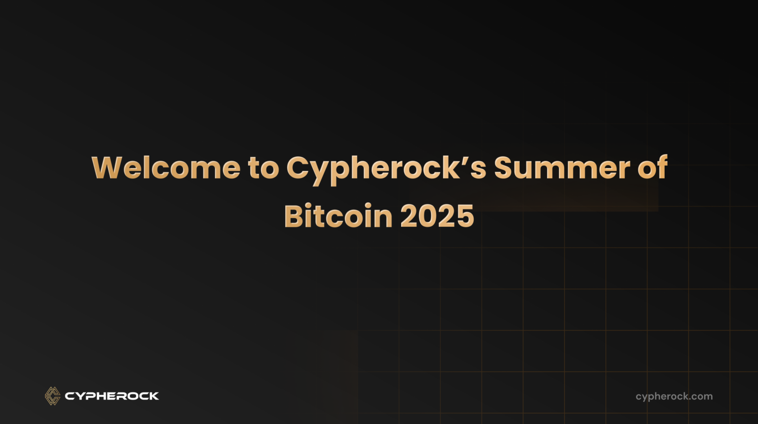 Welcome to Cypherock’s Summer of Bitcoin 2025 Page! - Cypherock